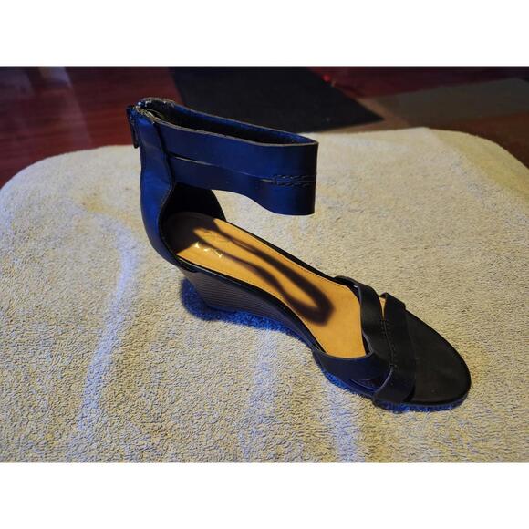 dexflex comfort | Shoes | Nyc Comfort Black Low Wedge Heels Shoes Ankle ...